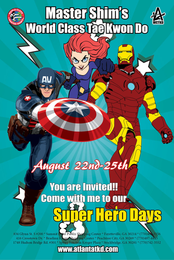 Who is Your Hero Poster - Master Shim's World Class Tae Kwon Do